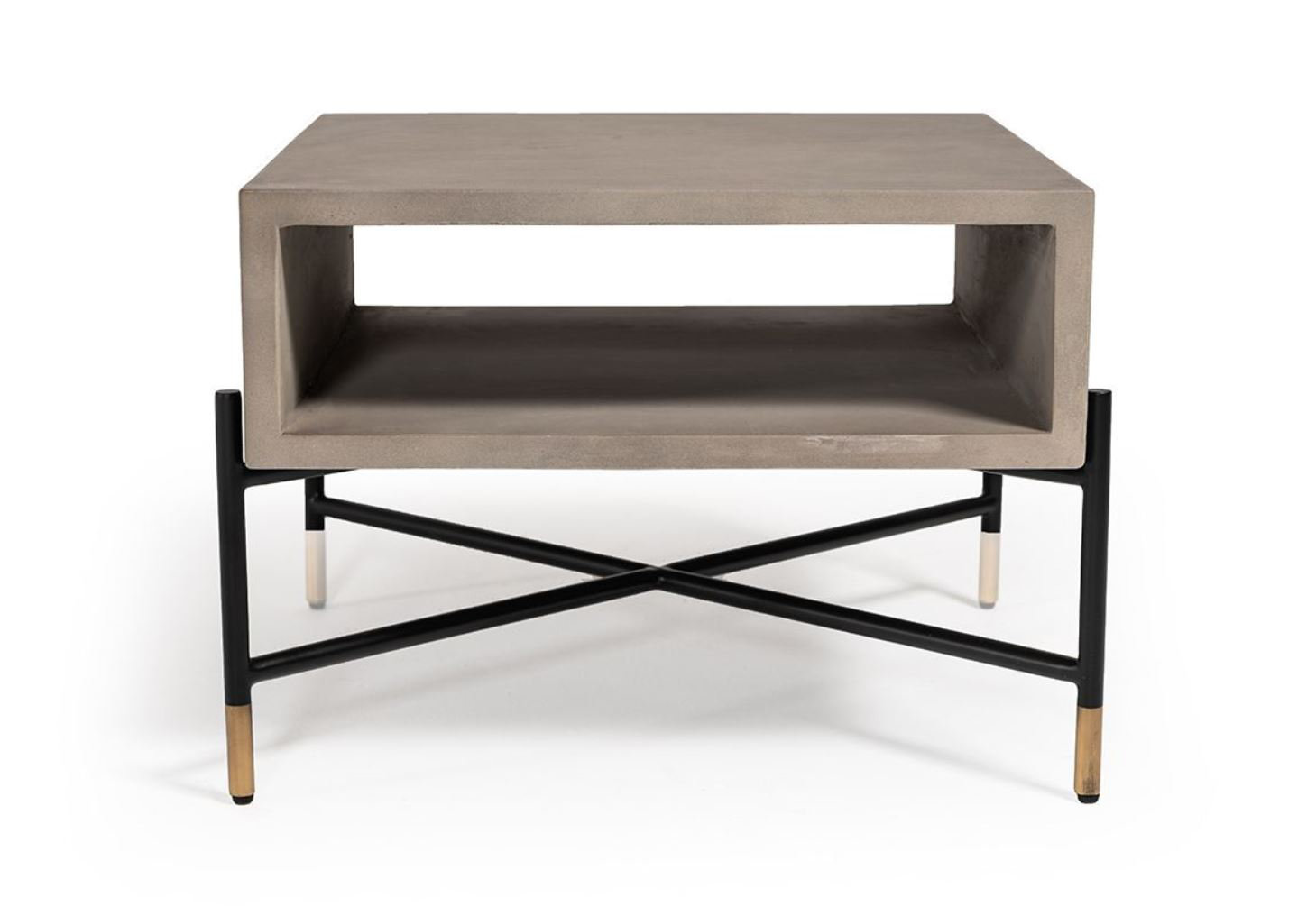 17 Stories Tura Concrete & Metal Coffee Table | Wayfair