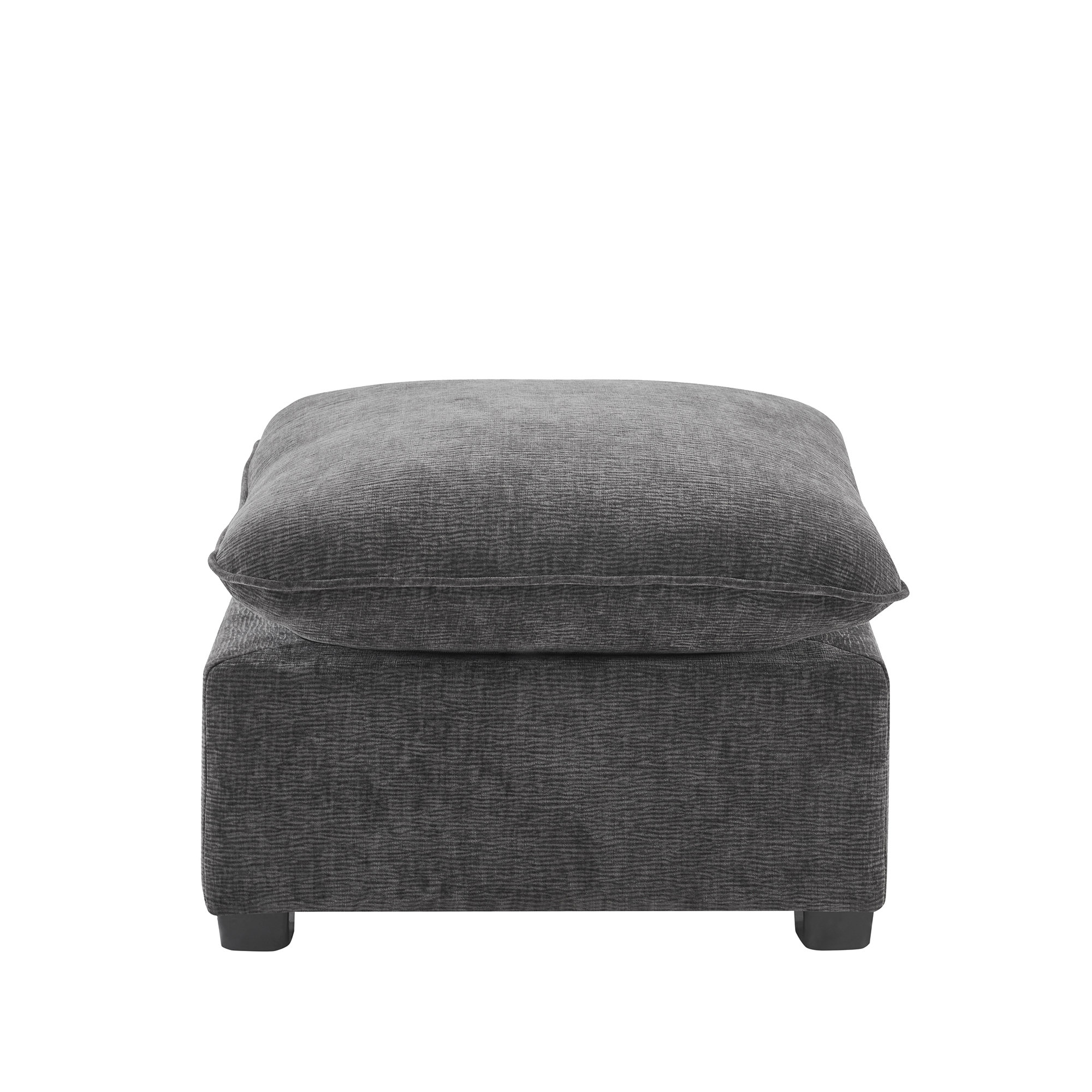 Latitude Run® 26x26" Modular Ottoman, Wide Seat, Chenille Fabric ...