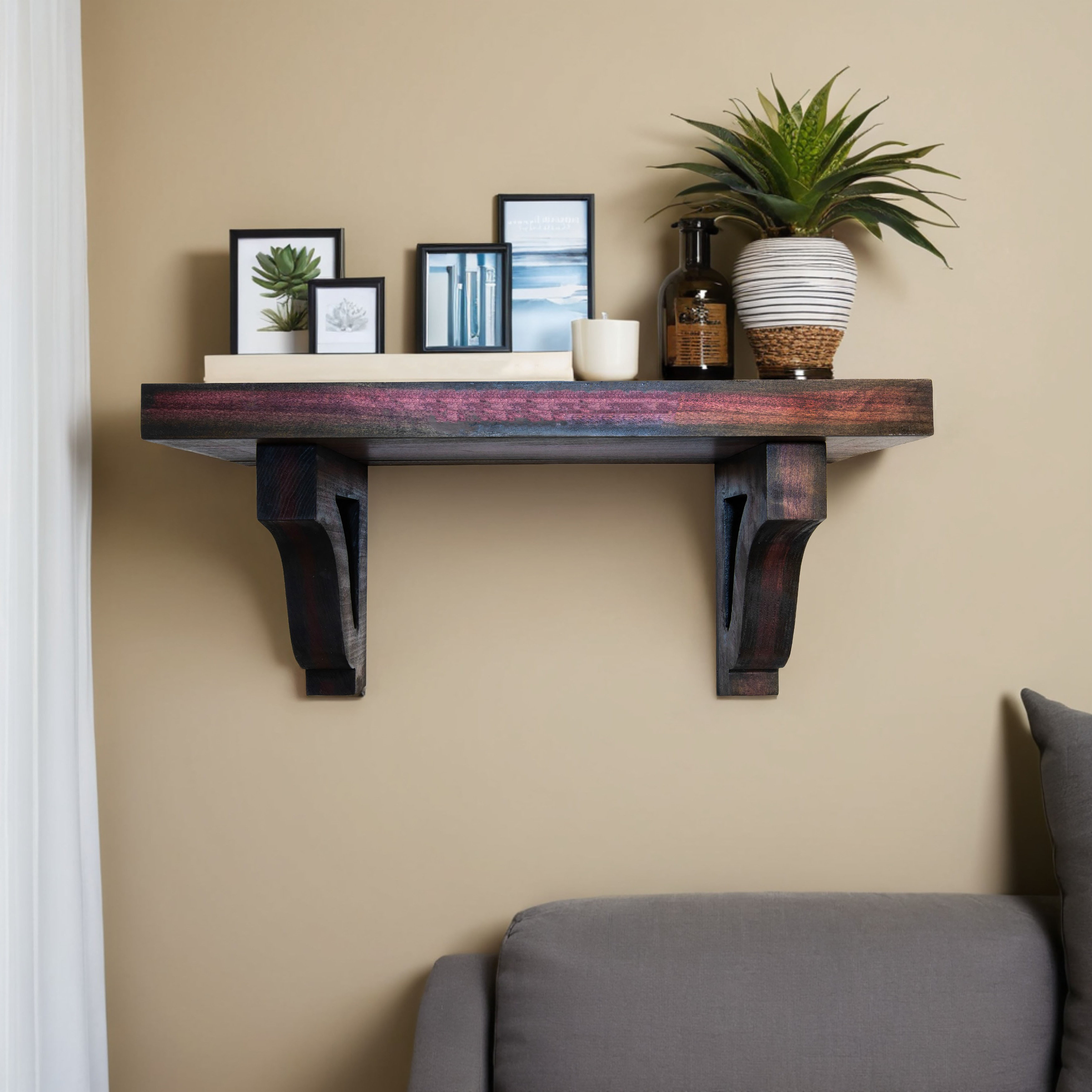 Modern Rustic Poplar Corbels(Set Of Two) - Wayfair Canada