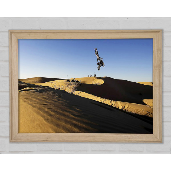Brayden Studio Motorcross Desert Race Jump - Single Picture Frame Art ...