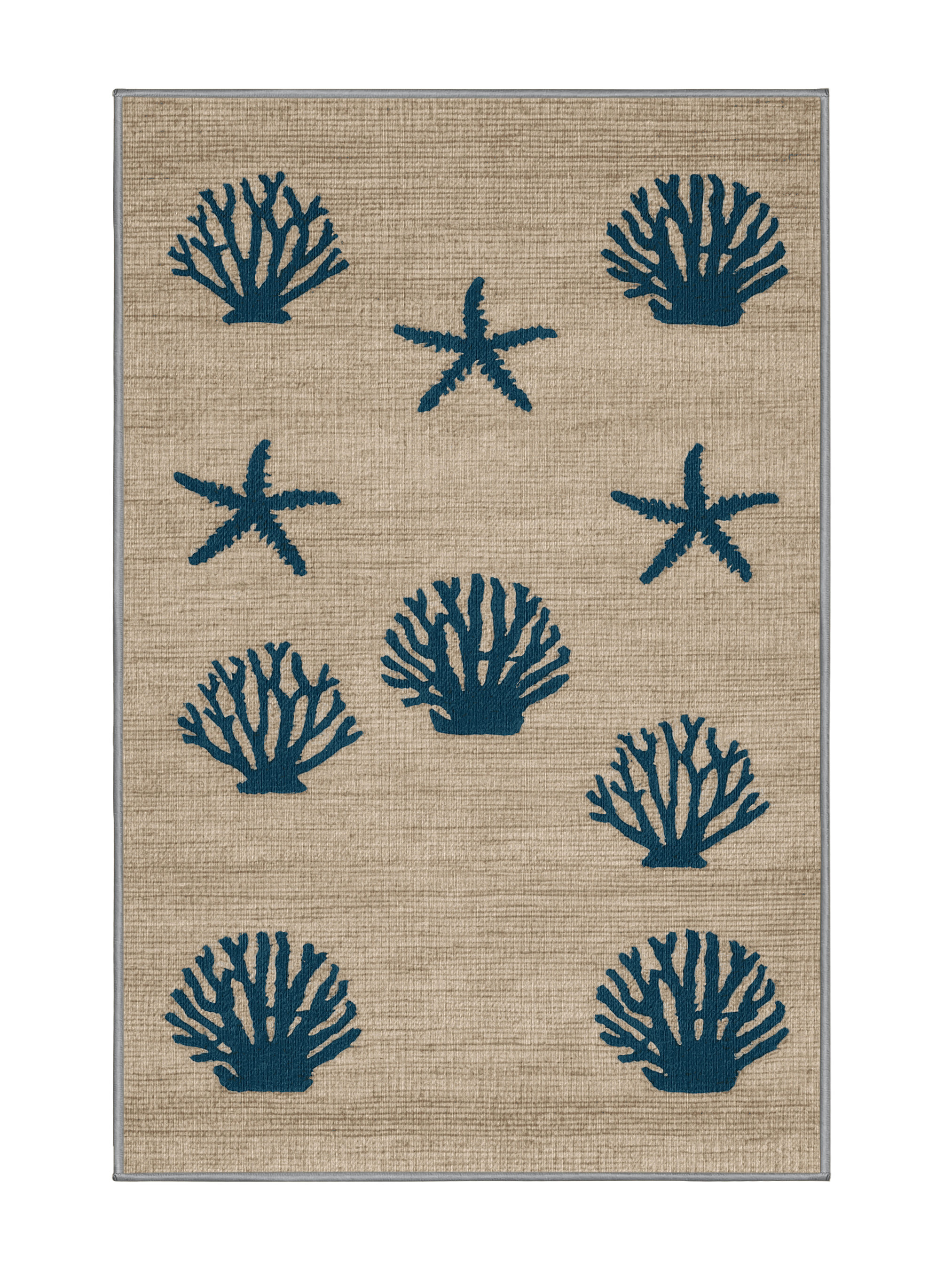 Rosecliff Heights Washable Minimalist Marine Plus Coastal Area Rug ...