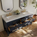 Sand & Stable™ Carrie 72" W x 22" D x 34.5" H Double Bathroom Vanity ...