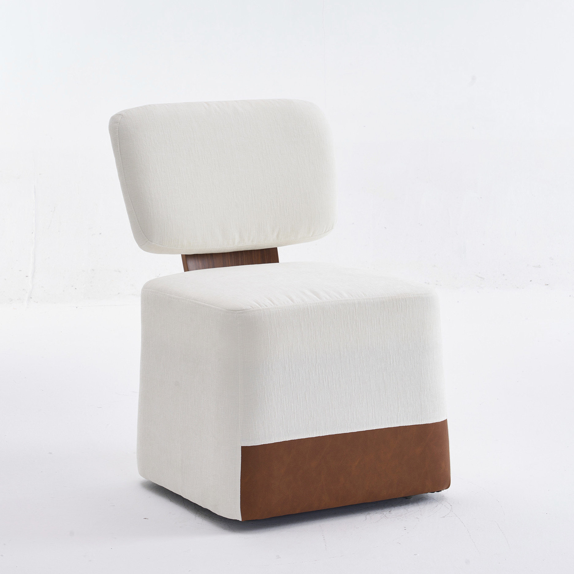 Latitude Run® Linen Upholstered Armless Dining Chair With , Foam ...
