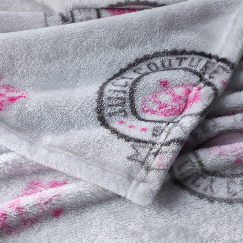 Juicy Couture Juicy Emblem Plush & Cozy Throw Blanket - 50" x 70 ...