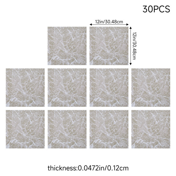 Marlow Home Co. 30Pcs Self-adhesive PVC Flooring Tiles Set | Wayfair.co.uk