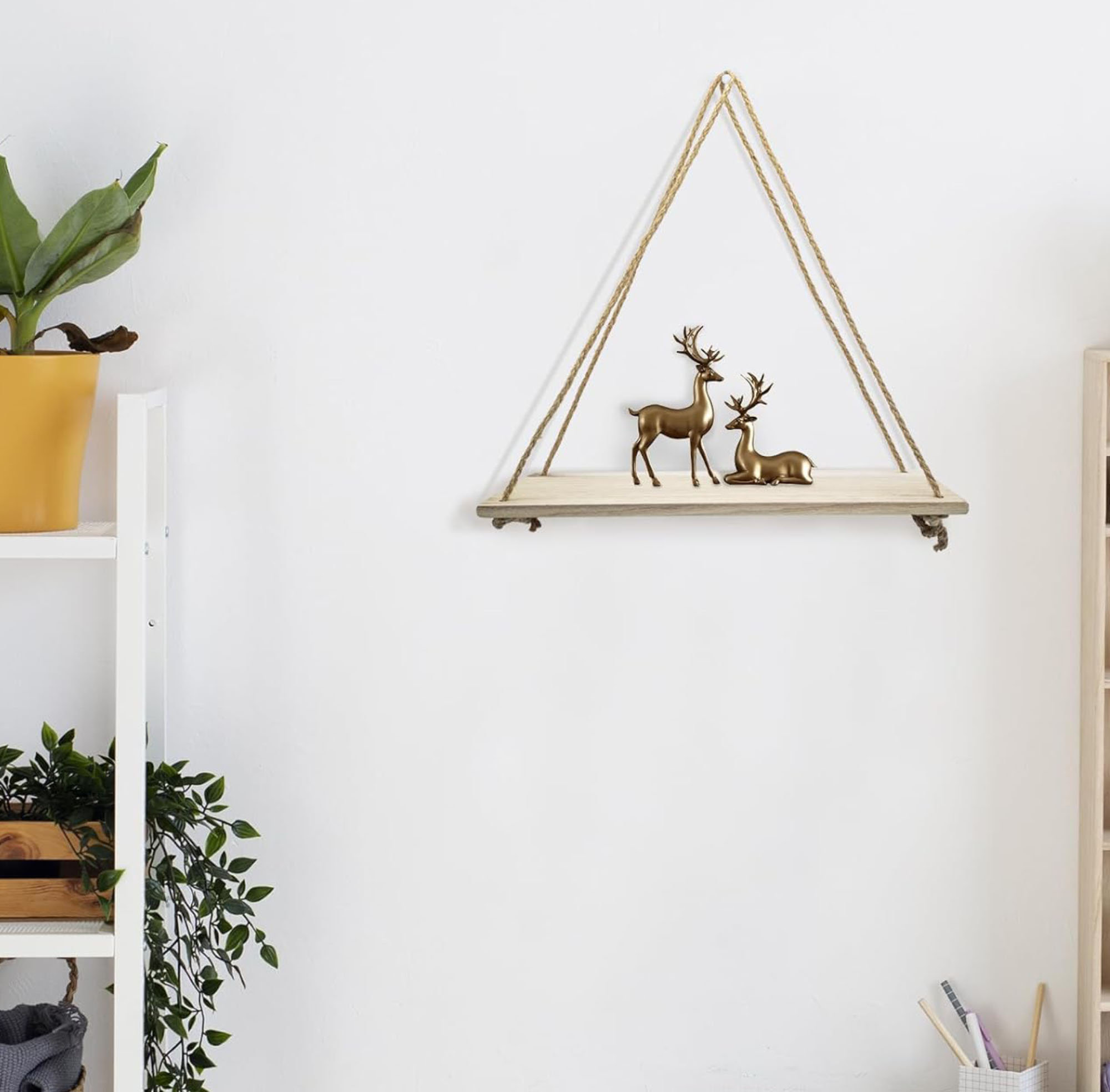 Ebern Designs Floating Shelves, Hanging Floating Shelf ,Wooden Shelf ...