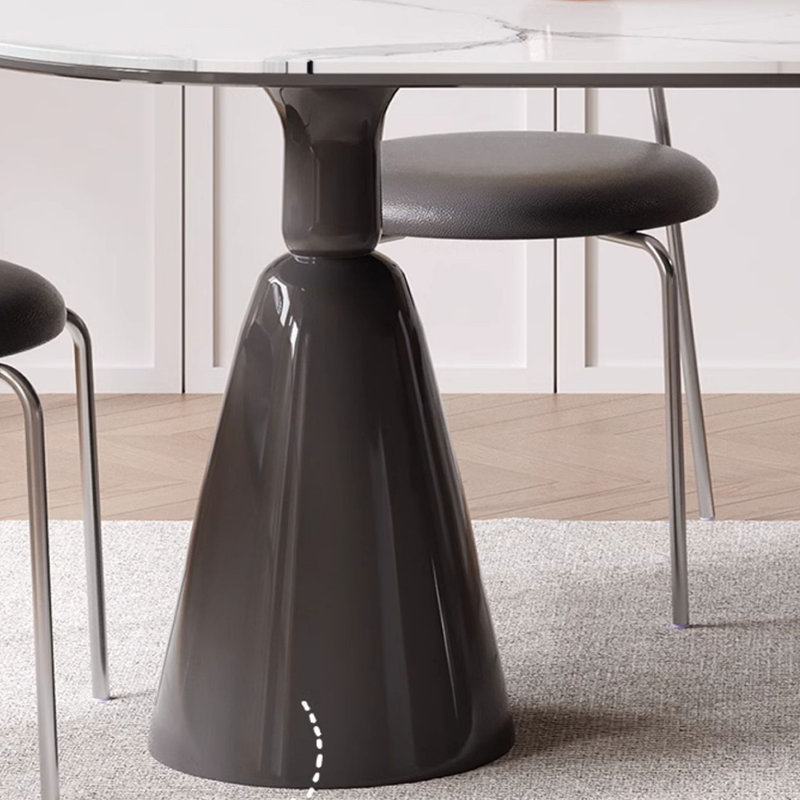 ComfySofa.s Light Luxury Rock Panel Oval Dining Table Sets. | Wayfair