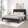 Latitude Run® Twin Solid Wood Upholstered Low Profile Platform Bed ...