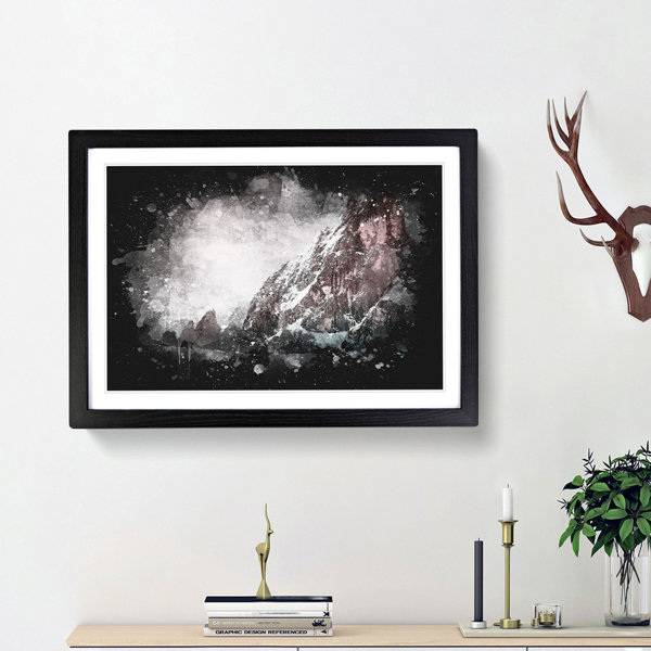 East Urban Home Pink Mountain - Picture Frame Graphic Art Print ...