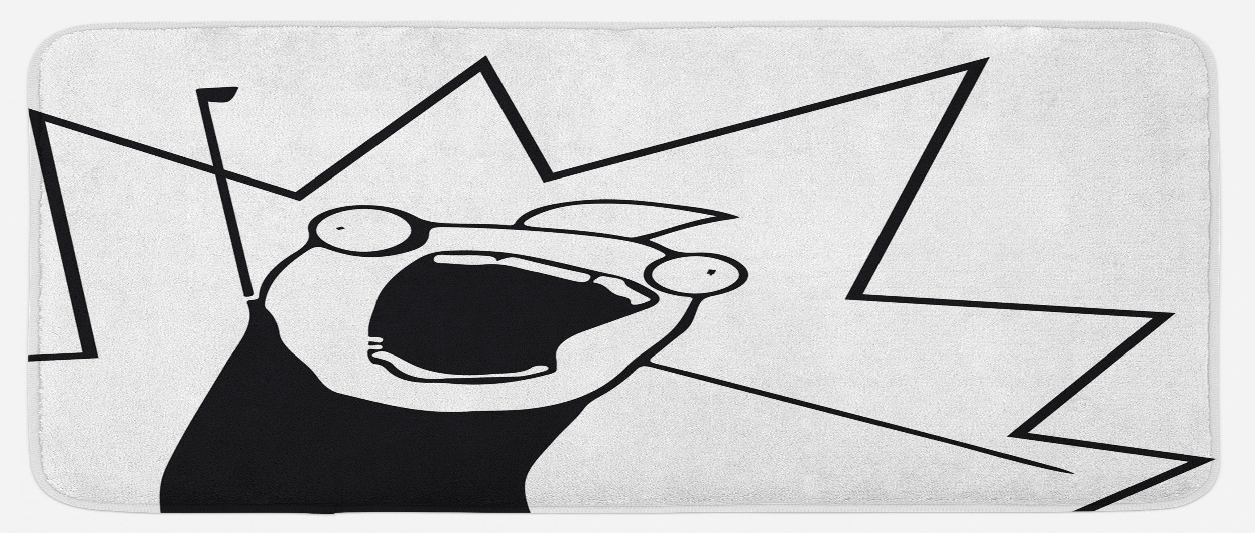 East Urban Home Ambesonne Humour Kitchen Mat, Happy Stick Meme Troll ...