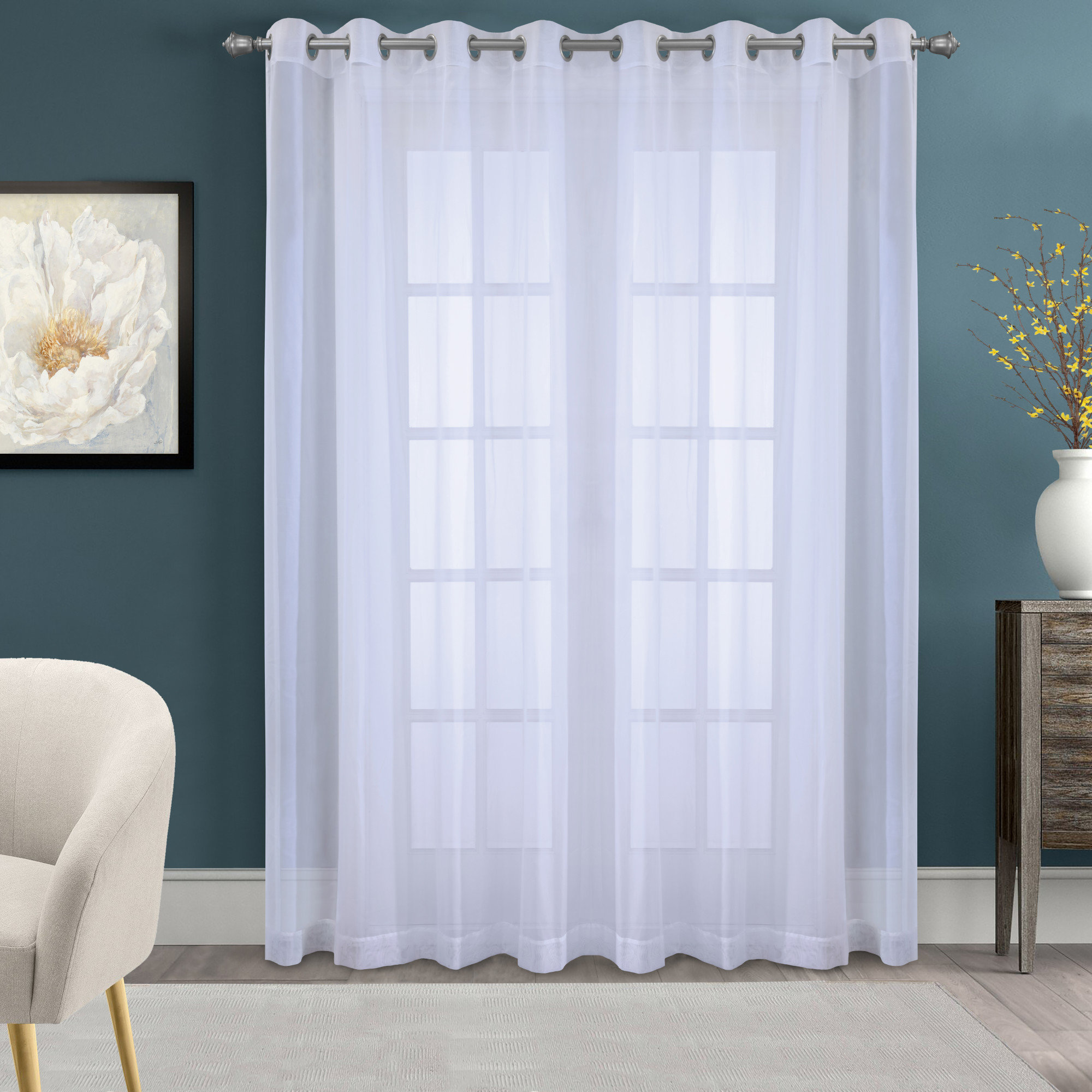 Eider & Ivory™ Grommet Curtain Panel Window Dressing | Wayfair