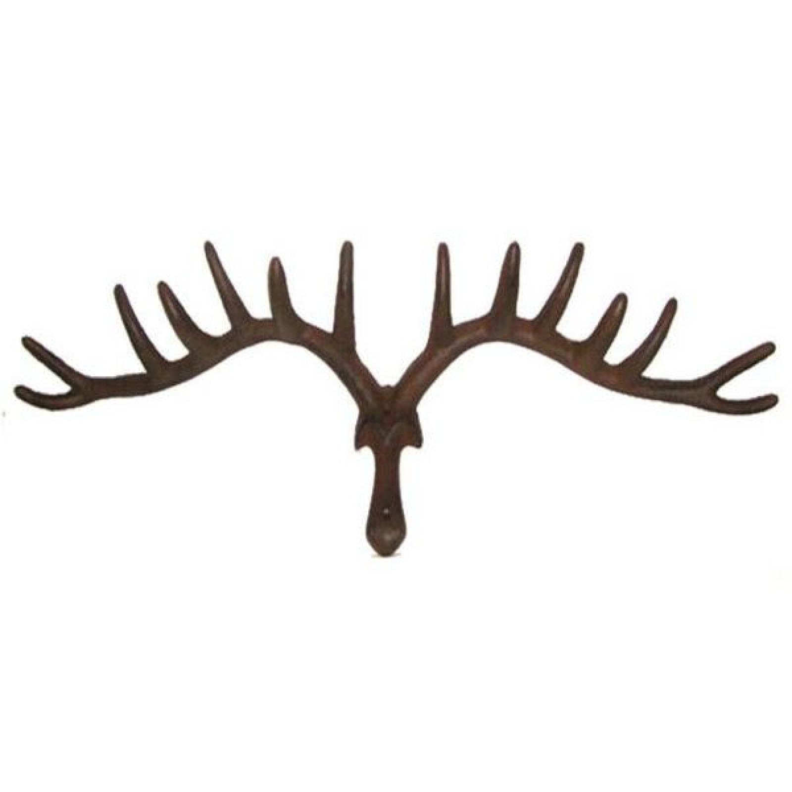 Millwood Pines Cast Iron Elk Antlers Wall Hook | Wayfair