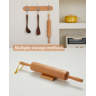 INKEDZ Classic Wood Rolling Pin, 17" Rolling Pins for Baking with ...