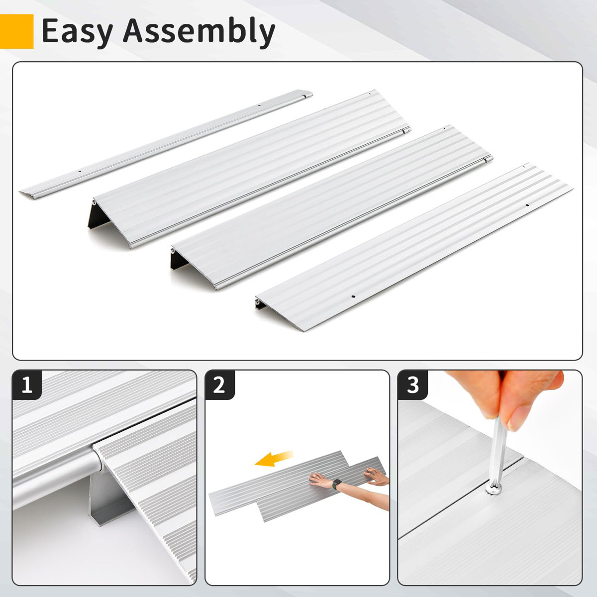 Yesurprise Threshold Ramps For Doorways, Adjustable Aluminum Threshold ...