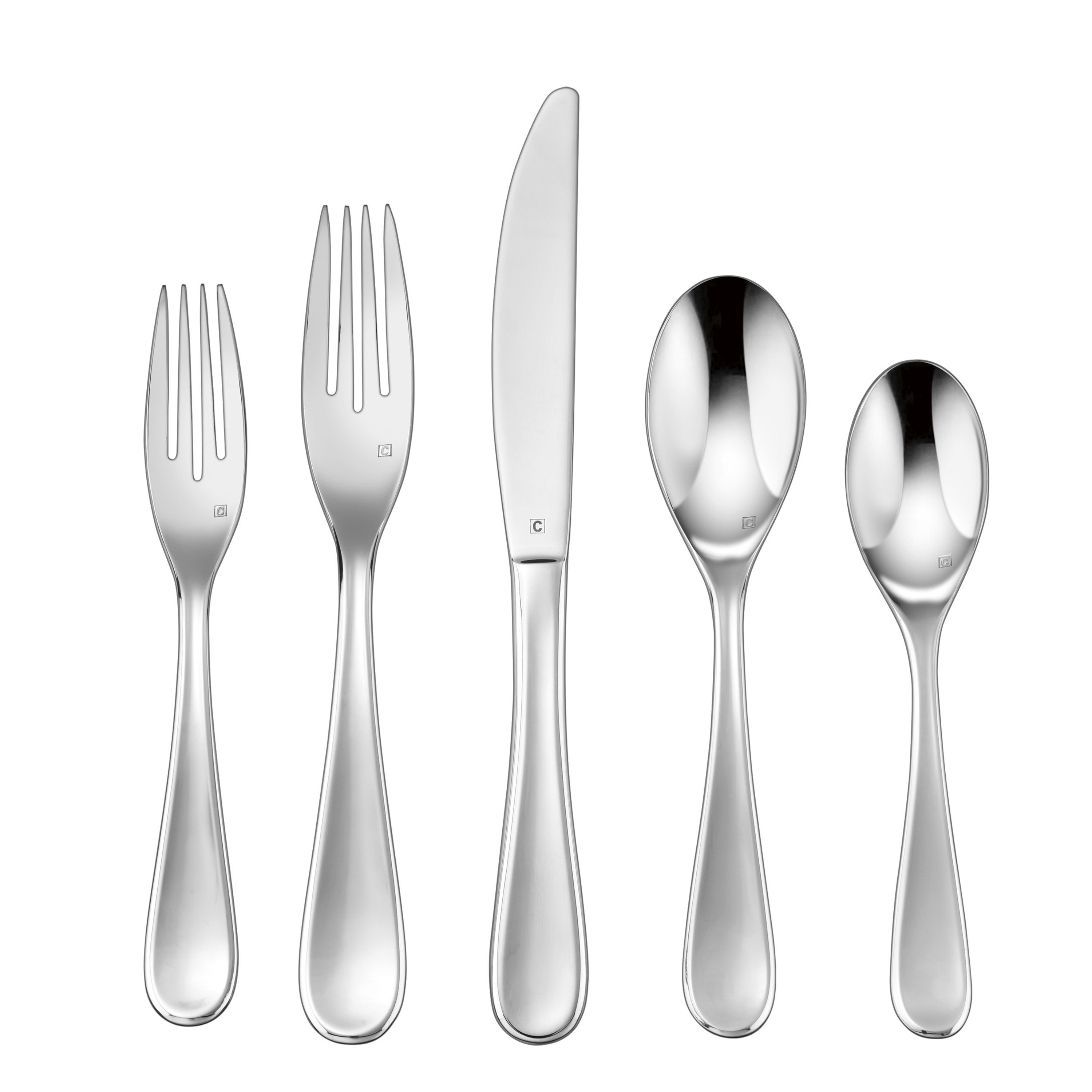 Cuisinart Elite Maree 20 Piece 18/10 Stainless Steel Flatware Set ...