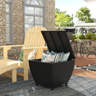 Aura Outdoor 13 Gallons Gallon Wicker Deck Box in Brown & Reviews | Wayfair