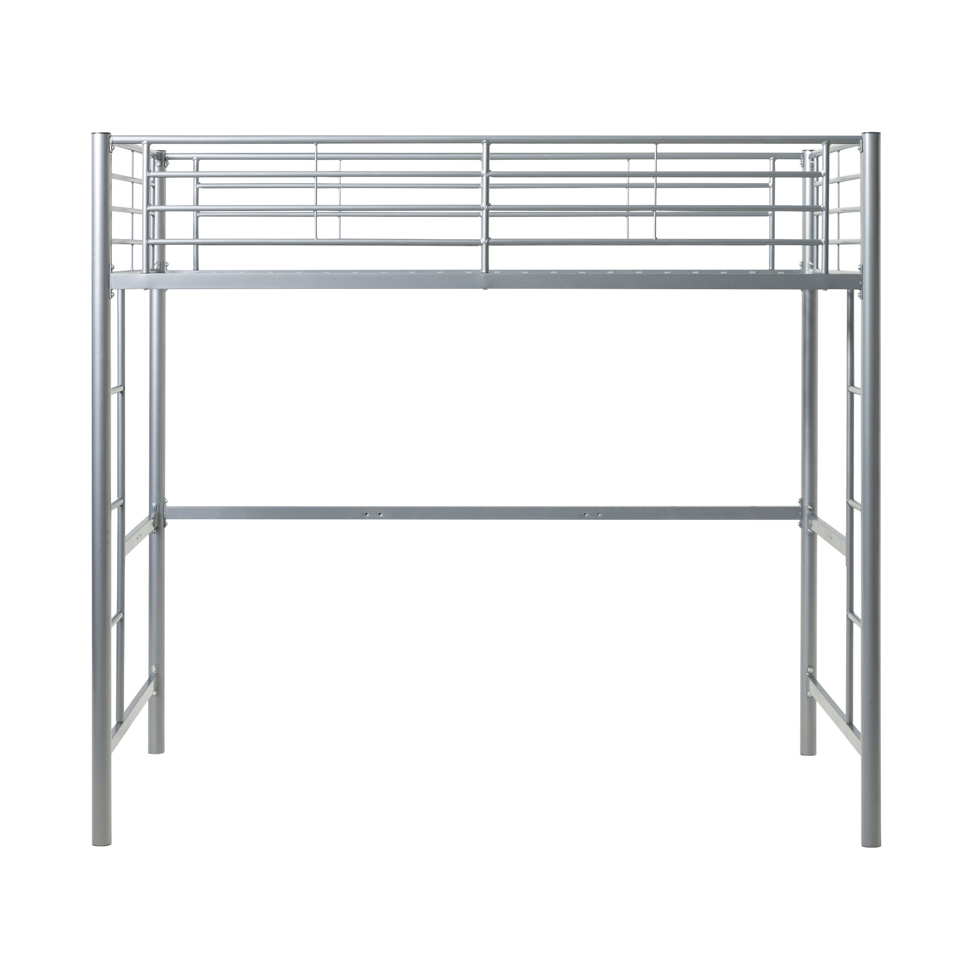 Mason & Marbles Modern Industrial Twin Over Loft Metal Bunk Bed Frame ...