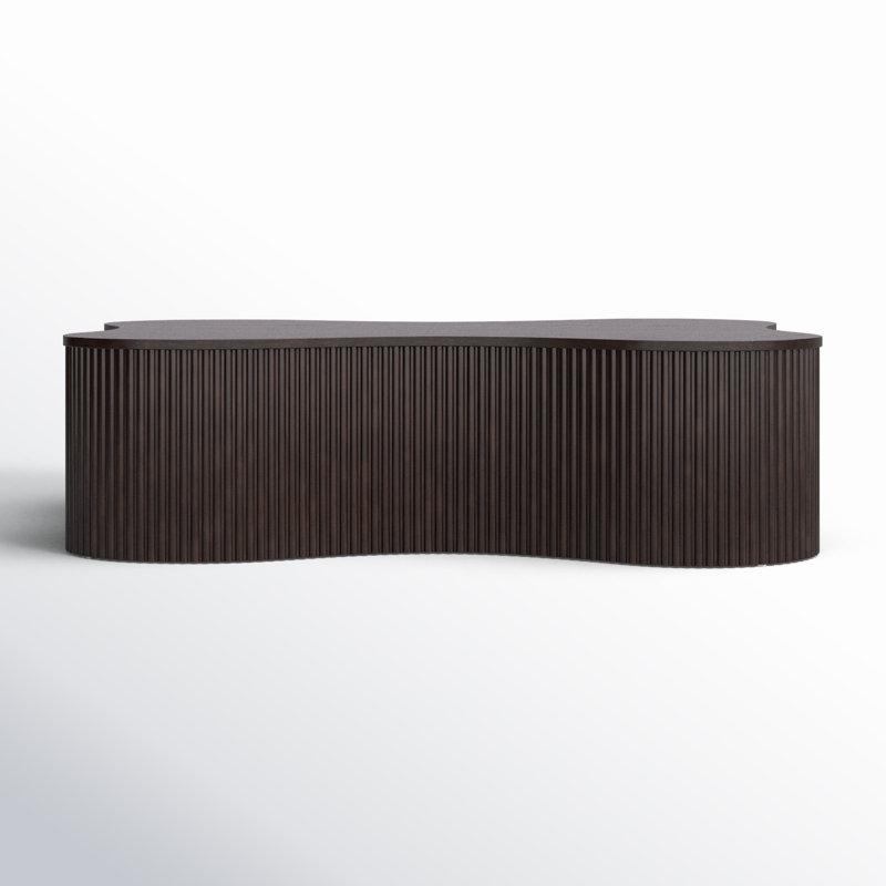 Joss & Main Potsdam Smoked Oak Freeform Coffee Table | Wayfair