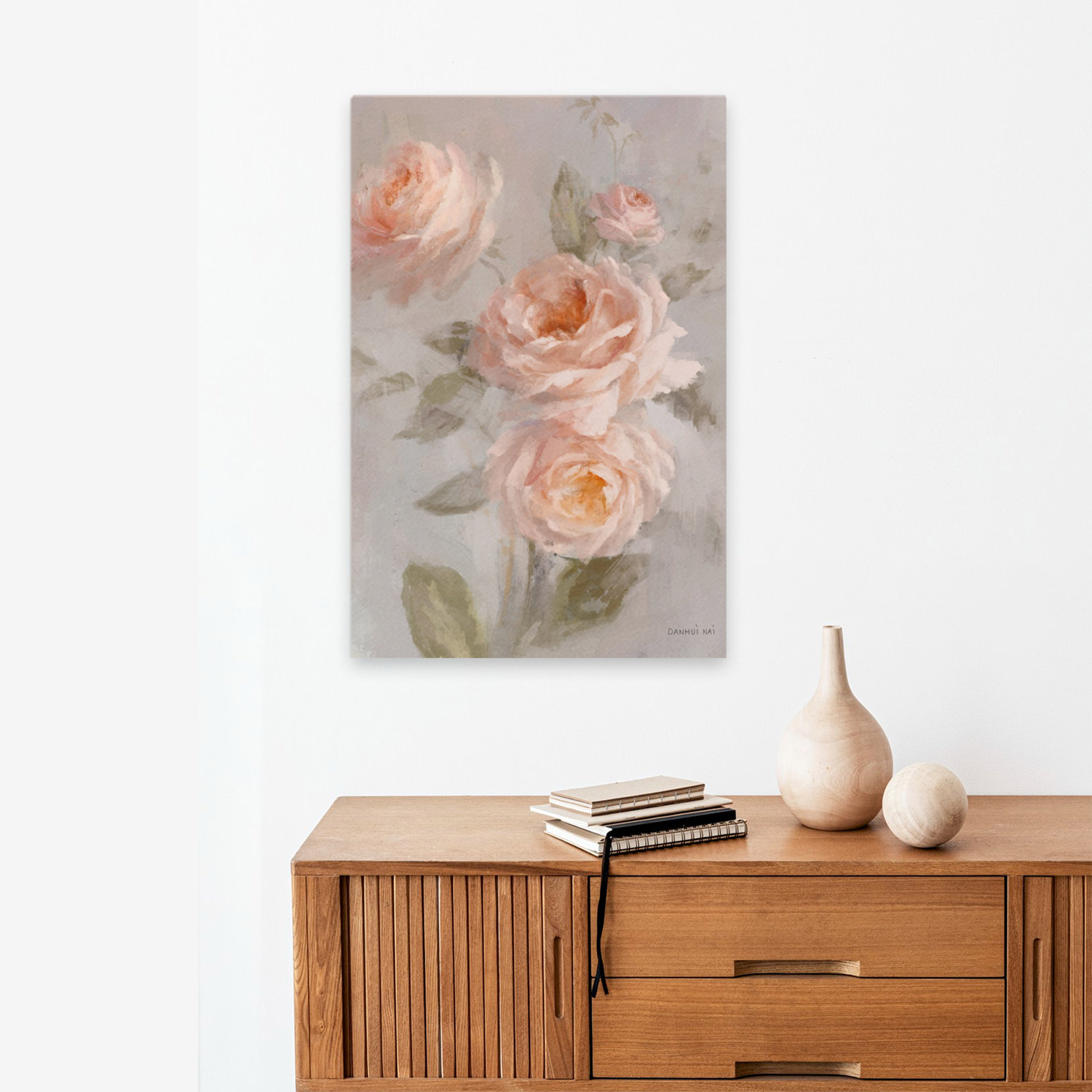 Ophelia & Co. A Sprig Of Roses II - Contemporary Beige Blooms Floral ...