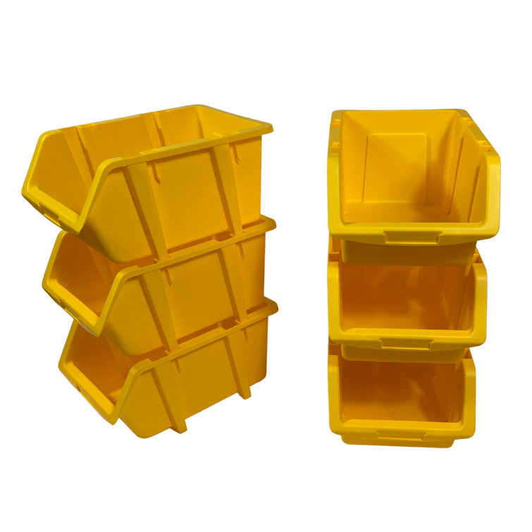 Rebrilliant Henriha Stacking Plastic Bin Set | Wayfair