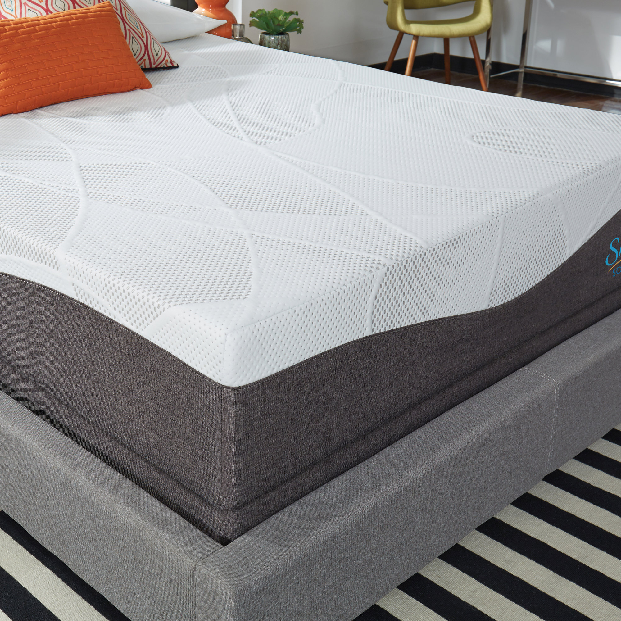 Slumber Solutions Renew 10'' Medium Gel Memory Foam Mattress Set ...