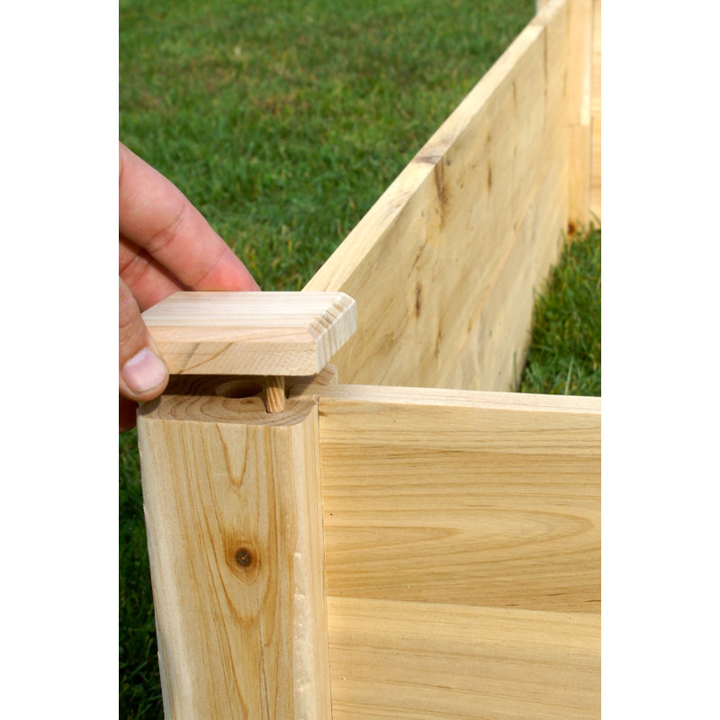 August Grove® Konkol 4 ft x 4 ft Wood Raised Garden Bed | Wayfair