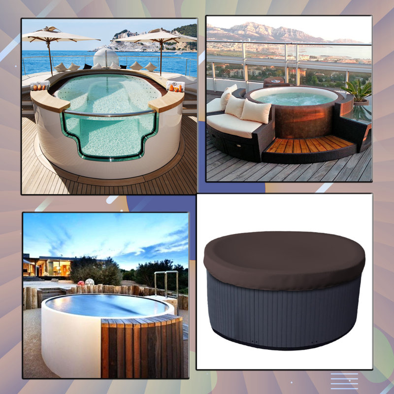 Covers & All HeavyDuty Multipurpose Outdoor Round Hot Tub Cover,UV ...