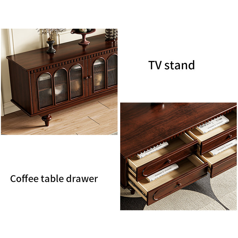 moonlight design TV stand and coffee table combination | Wayfair