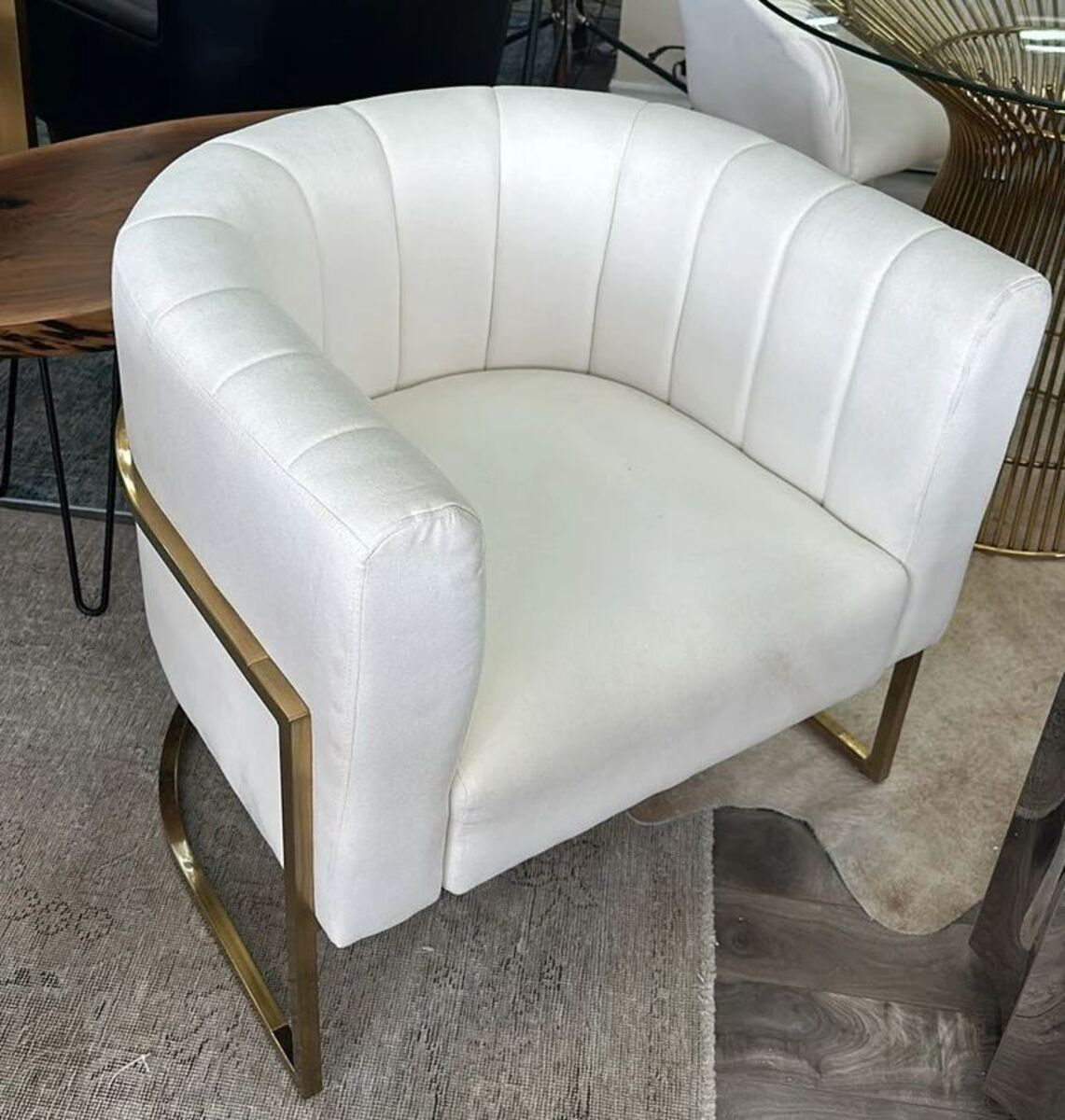 Everly Quinn Helsinki Linen Lounge Chair | Wayfair