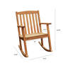 Loon Peak® Coleman Classic Outdoor Teak Rocking Chair | Wayfair