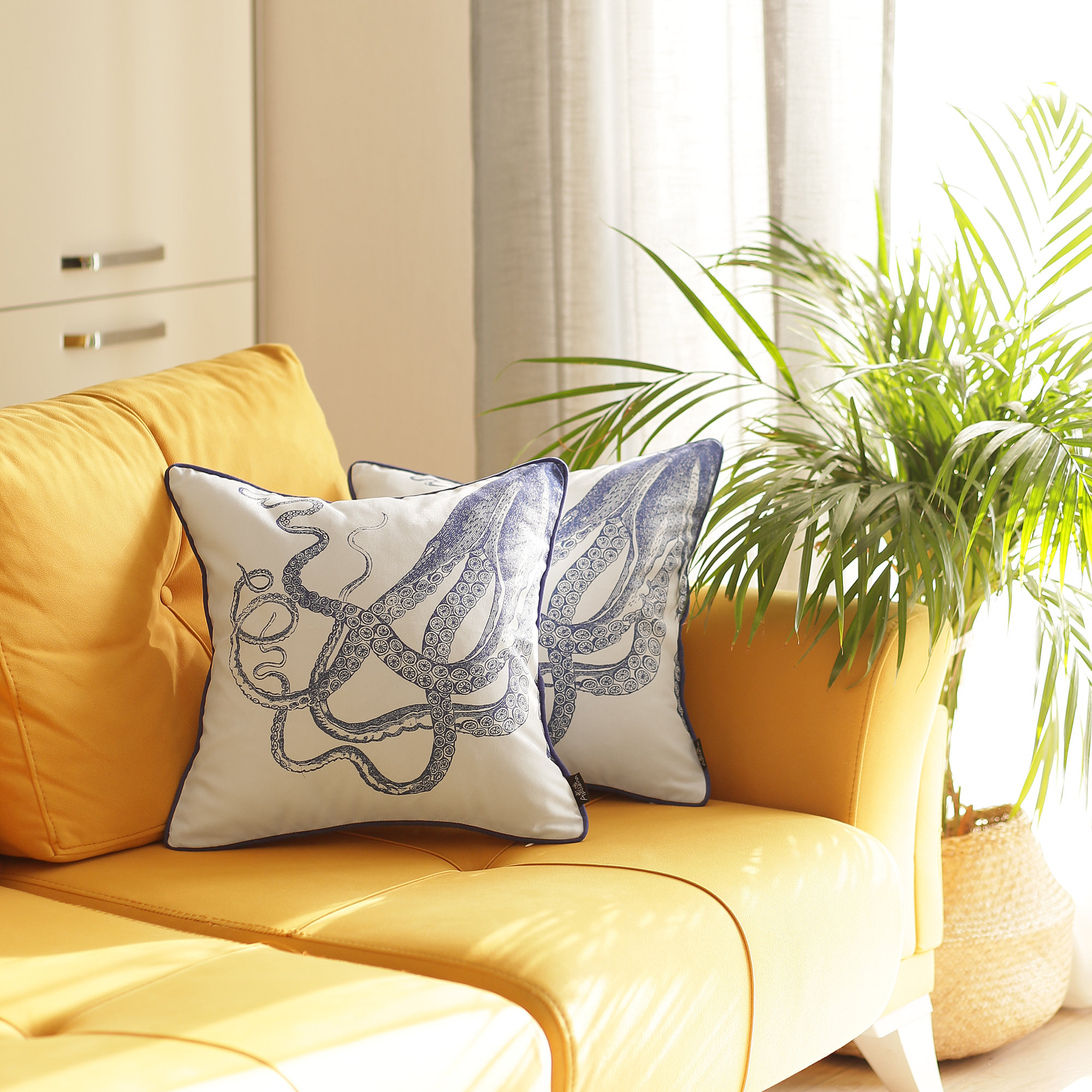 Apolena Rushford Octopus Square Throw Pillow Cover & Reviews - Wayfair ...