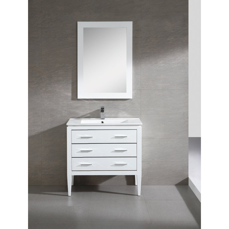 Wrought Studio Bourdeau 35" Single Bathroom Vanity Set & Reviews | Wayfair