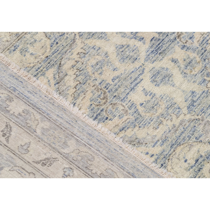 Bokara Rug Co., Inc. Hand-Knotted High-Quality Light Blue and Ivory ...