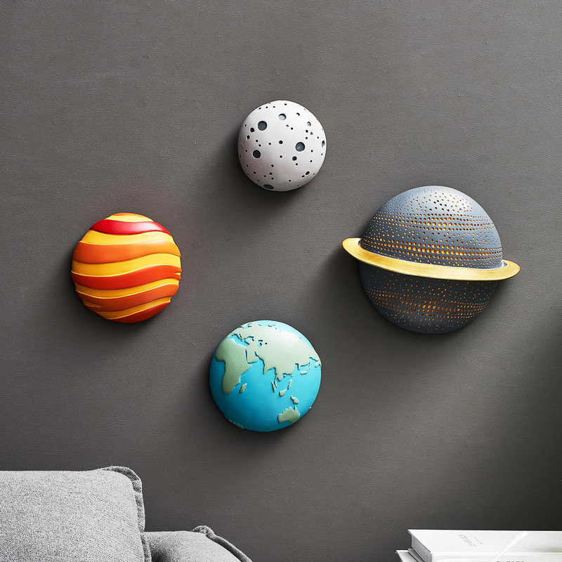 Isabelle & Max™ Planet Statue Space Decor: 4Pcs Solar System Sculpture ...