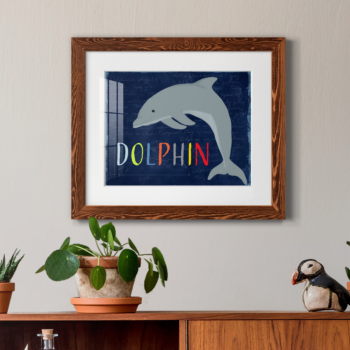 Sunside Sails Dolphin - Picture Frame Print on Paper | Wayfair