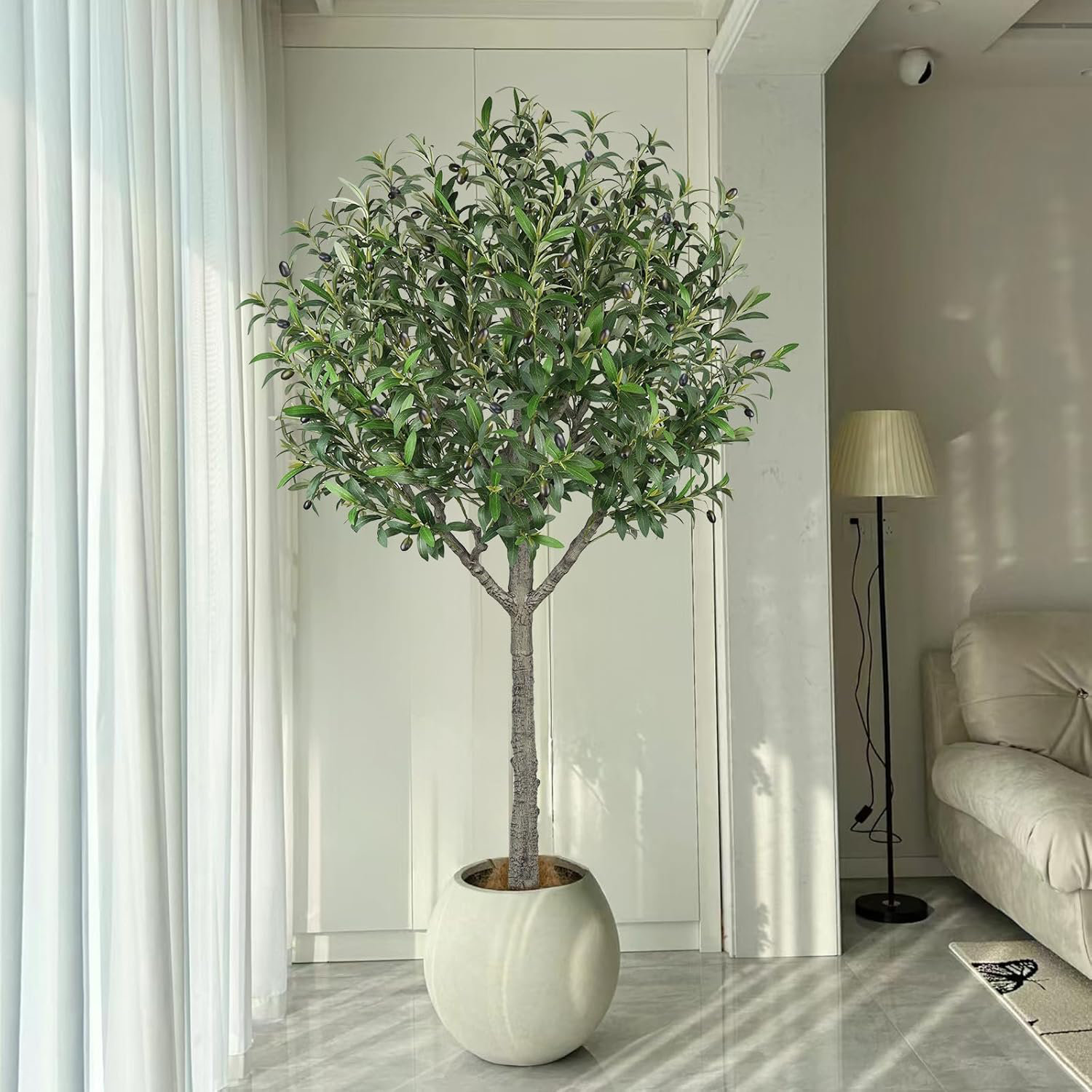 Primrue Artificial Olive Tree 6 FT Tall Faux Silk Olive Trees Indoor ...