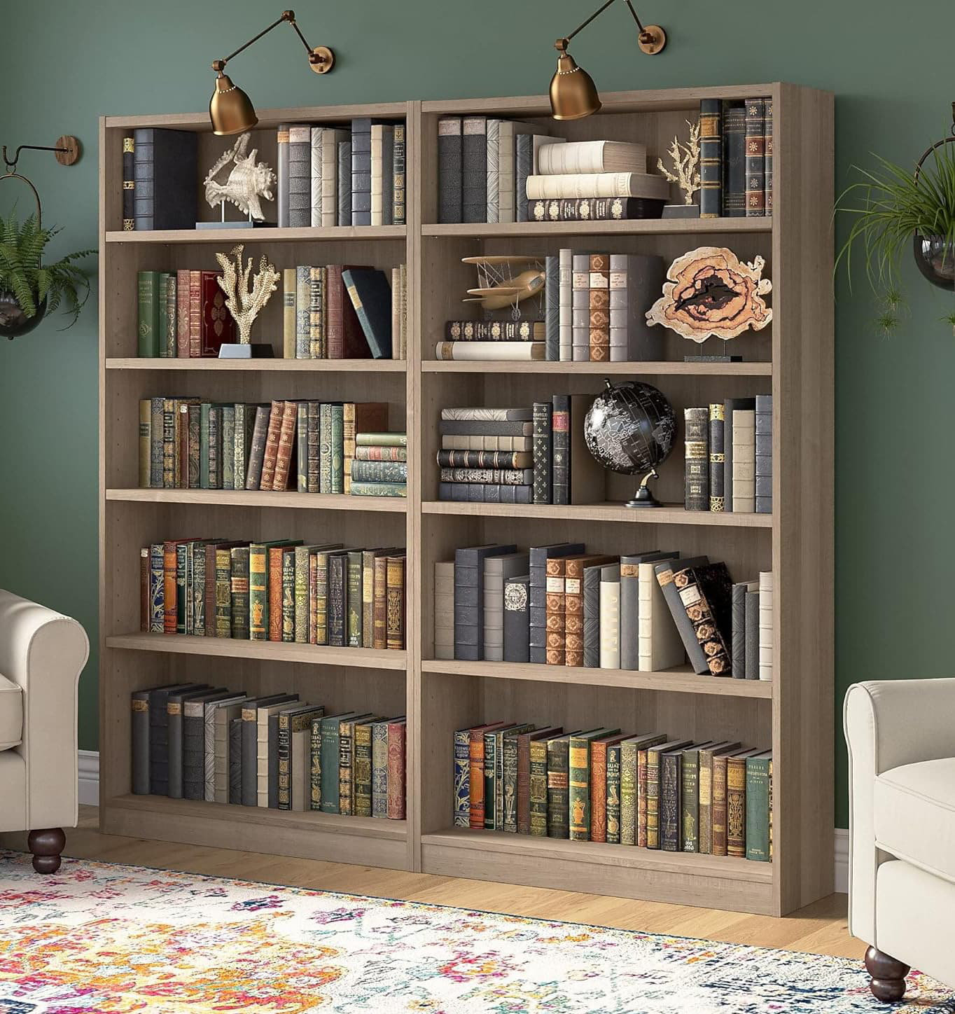 Hokku Designs Azaliya 5-layer bookcase, multi-functional bookcase ...