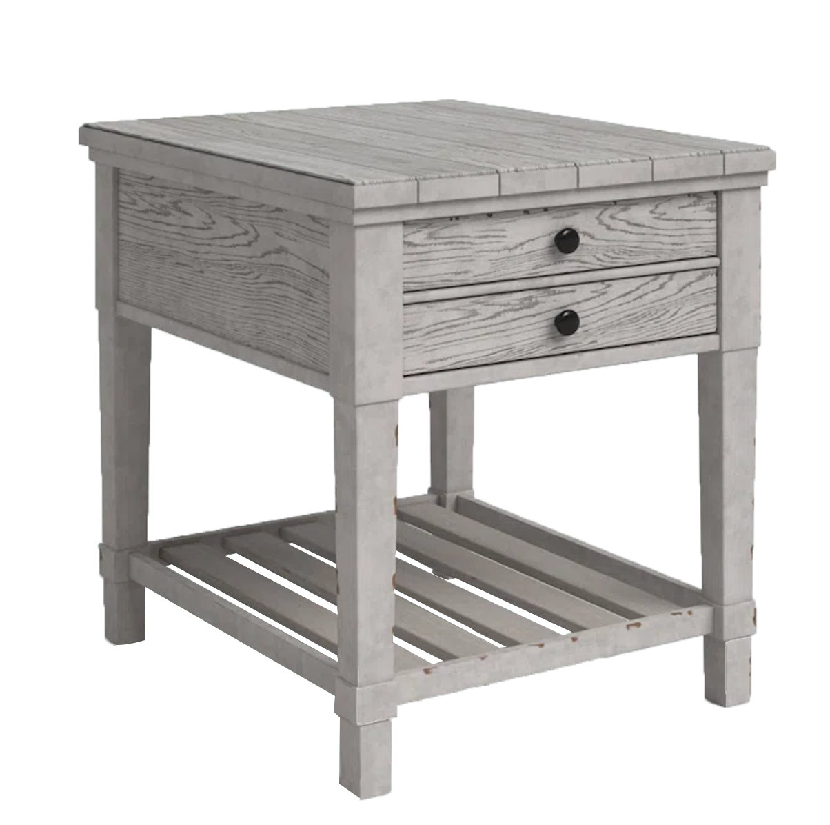 Red Barrel Studio® Favio Solid Wood Top End Table with Storage | Wayfair