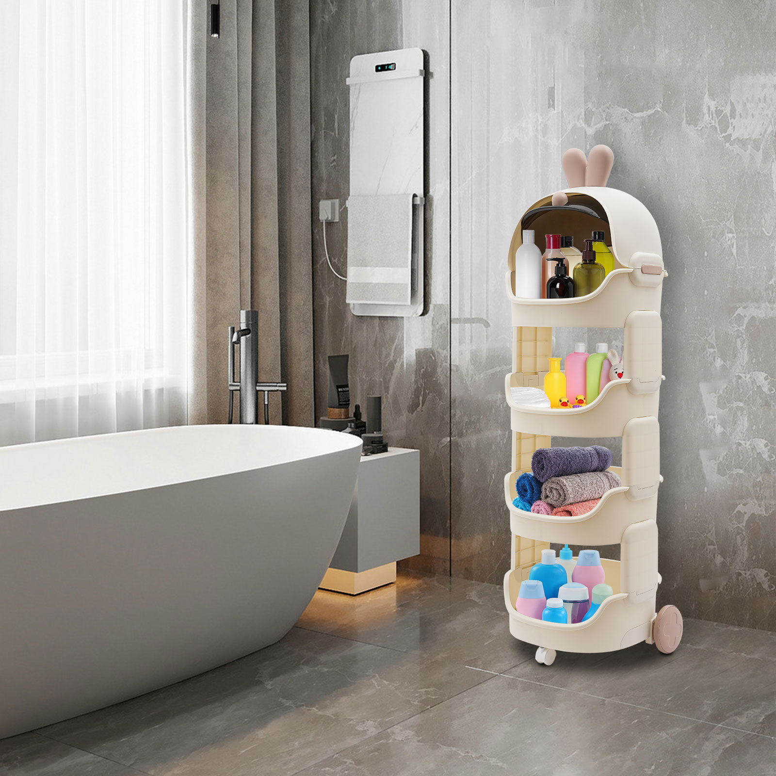 Trinx Keerica 16.5'' W Plastic Cute Shelving Unit with Wheels | Wayfair