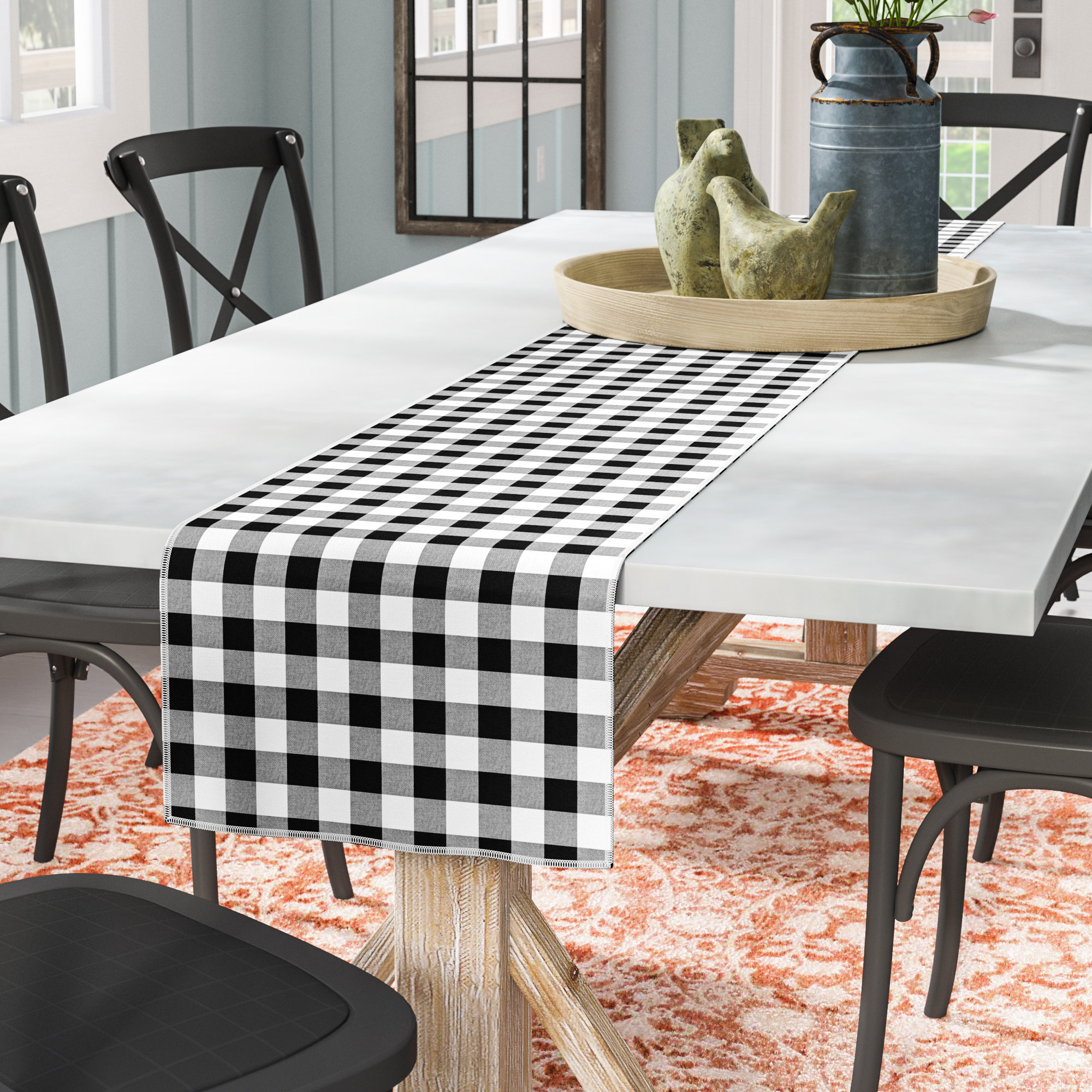 Gracie Oaks Evemarie Gingham Table Runner & Reviews | Wayfair