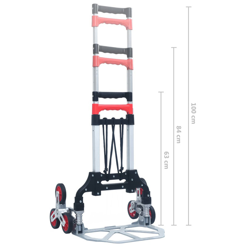Vidaxl Foldable Stair Transport Trolley 154.3 Lb Aluminum Silver | Wayfair