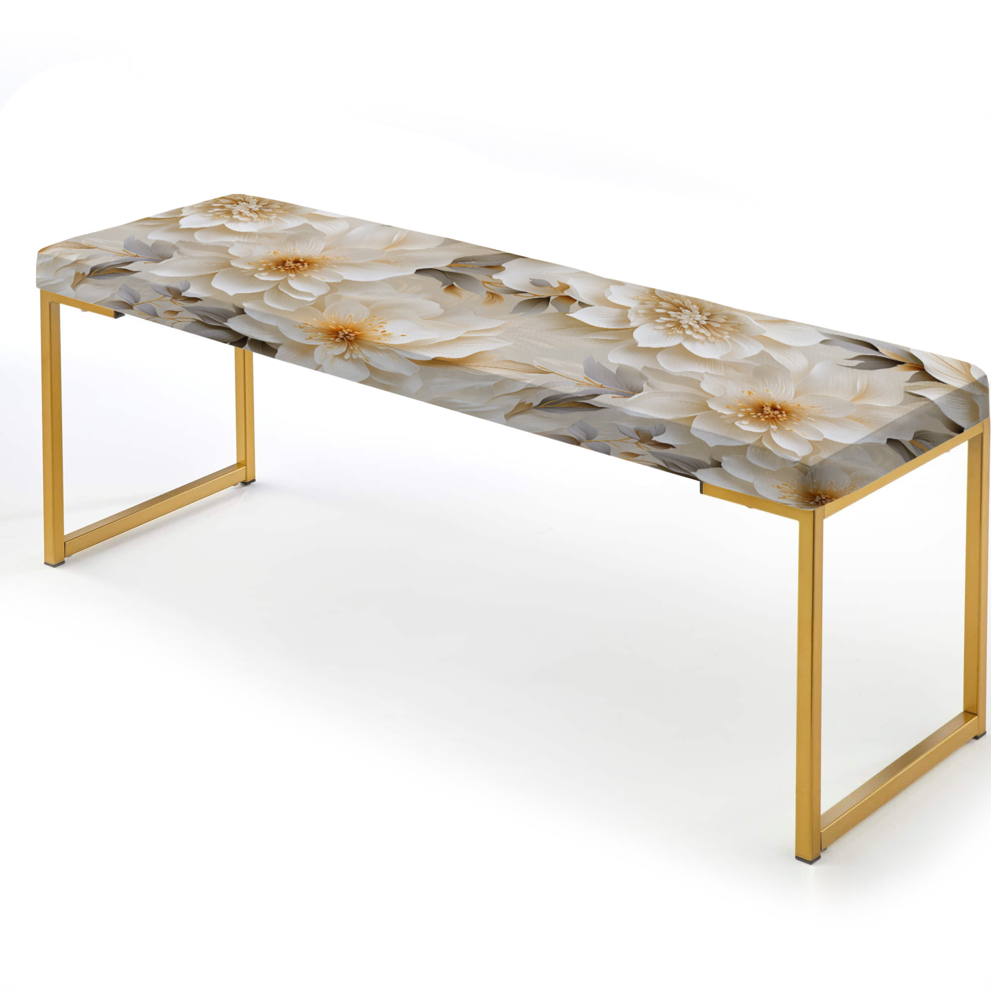 Design Art White Chrysanthemum Flowers Boho Pattern - Floral ...