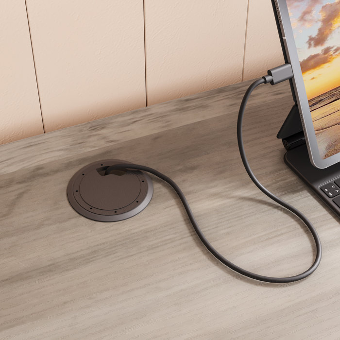 Zipcode Design™ Haigh L Shaped Desk with Shelves 86.6 Inch Reversible ...