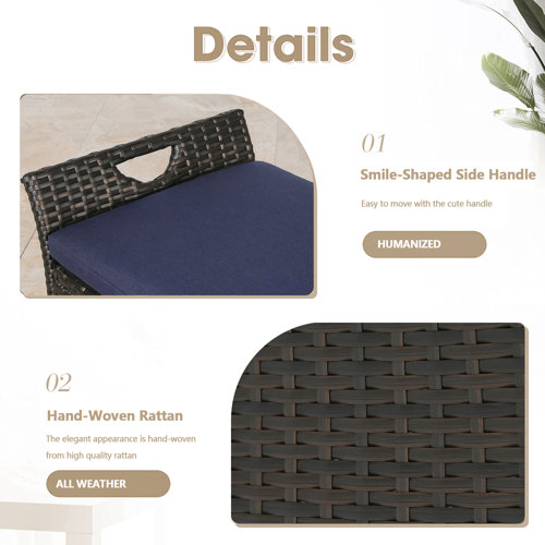 IWICKER Farit Polyethylene Outdoor Bench | Wayfair