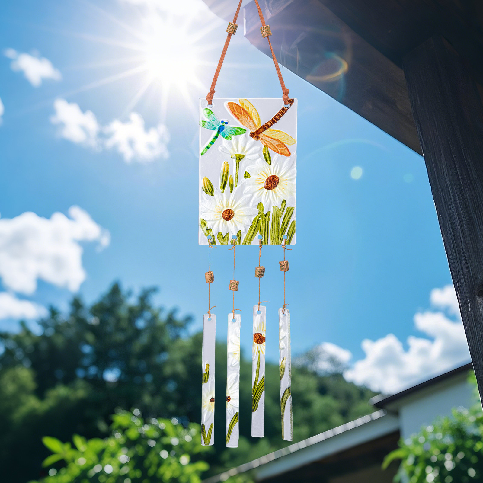 Arlmont & Co. Indoor Outdoor Wind Chimes, Dragonfly Wind Chimes ...