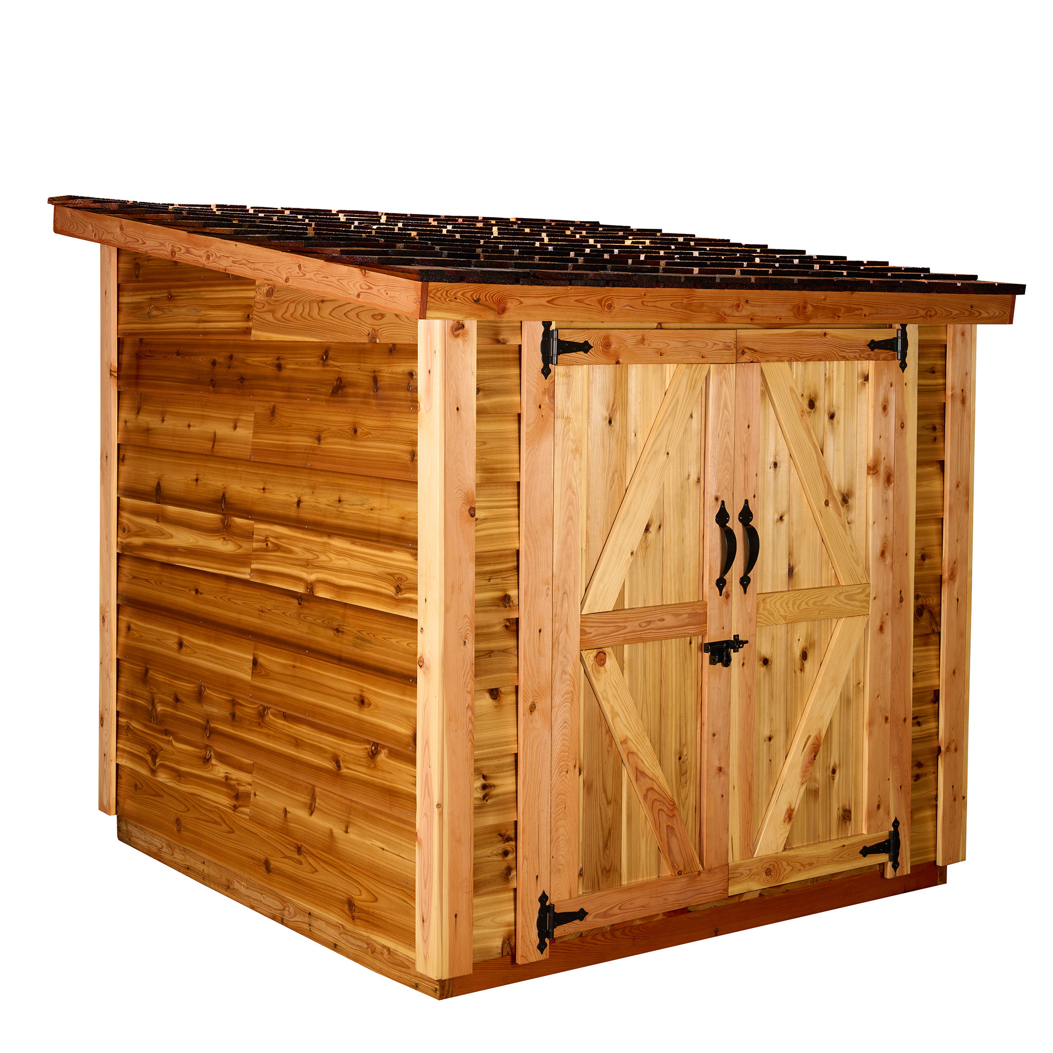 BWYK 6 ft. W x 6 ft. D Solid Wood Storage Shed/Tool Shed/Bike Shed ...