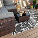 Novogratz Villa Floral Gray/White Indoor / Outdoor Area Rug & Reviews ...
