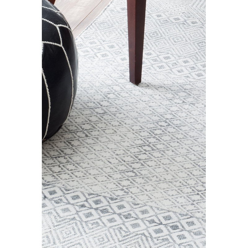 Mistana™ Lillian Handmade Flatweave Cotton Light Gray Rug & Reviews ...