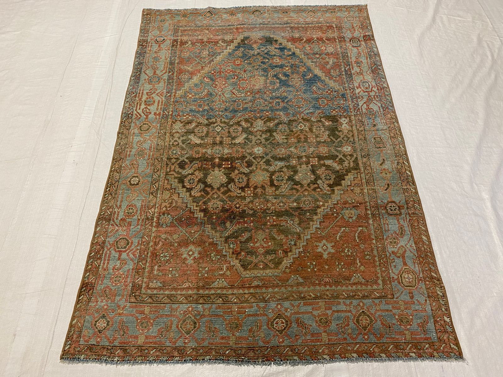 Home and Rugs 4'1" x 6' Vintage Anatolian Turkish Distressed Handmade ...