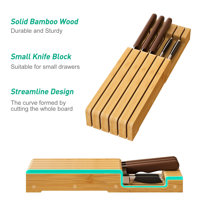 APPENIN WINTER PARK CORP In-Drawer Knife Block Bamboo Kitchen Knife ...